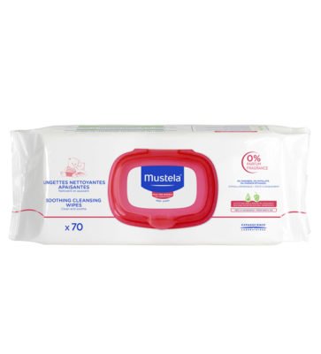 Mustela Lingettes Nettoyantes Apaisantes Sans Parfum-70 Piéces