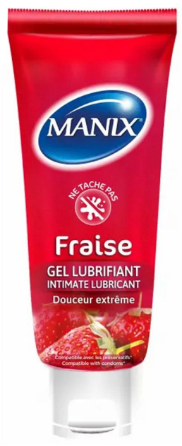 Manix Gel Lubrifiant Fraise 80ml - Citymall